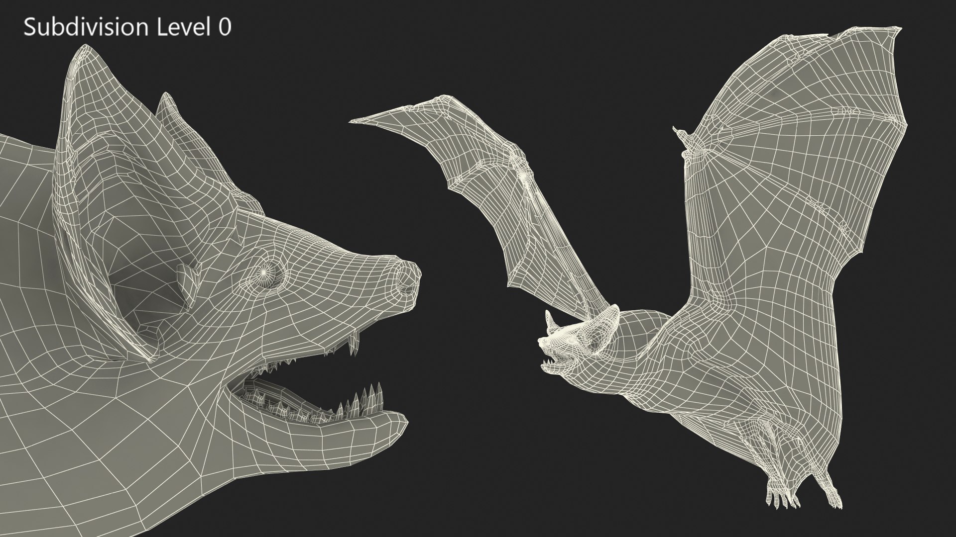 Flying Black Bat model - TurboSquid 1856444