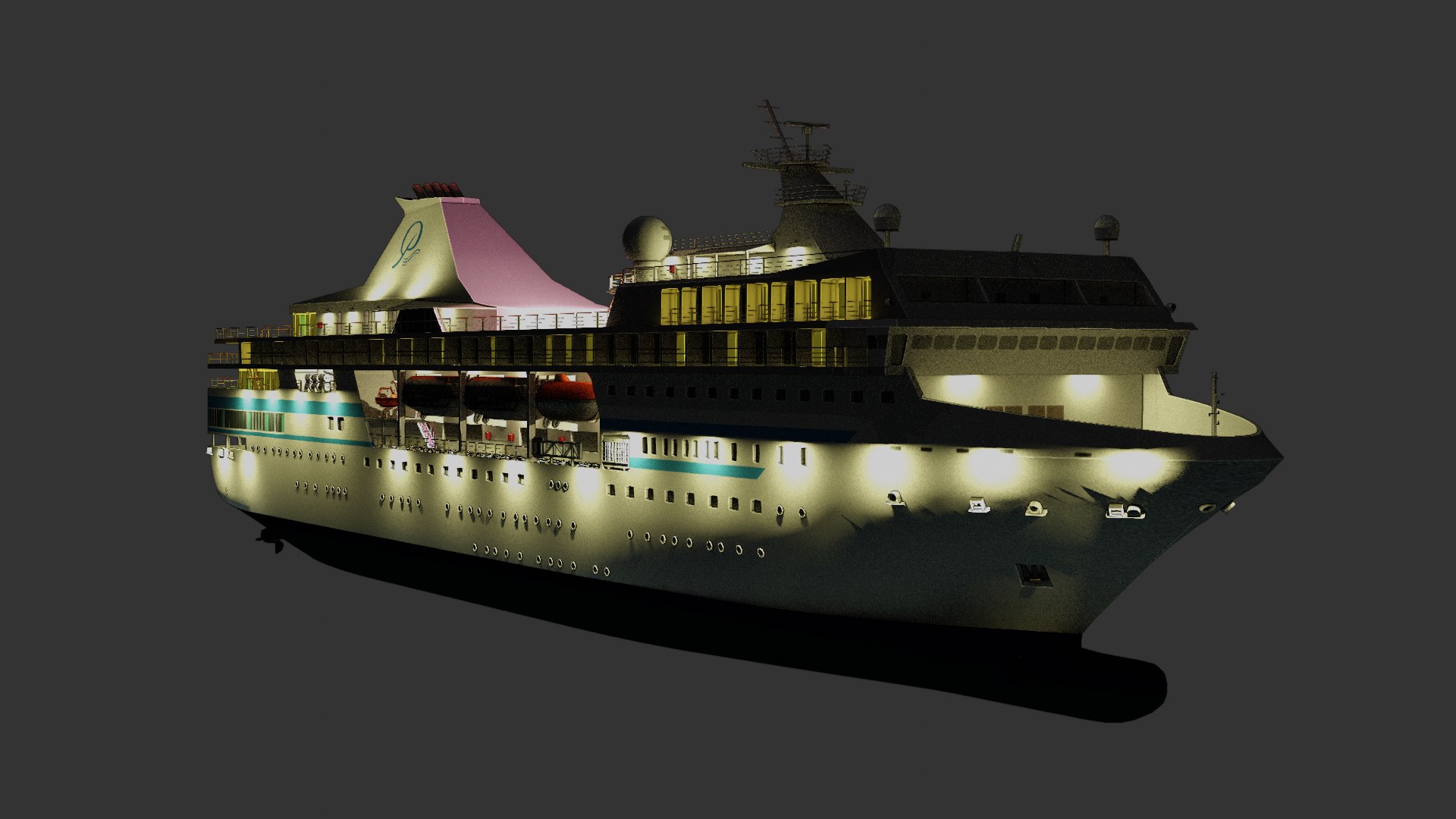 Passenger Cruise Ship Model - TurboSquid 2284760
