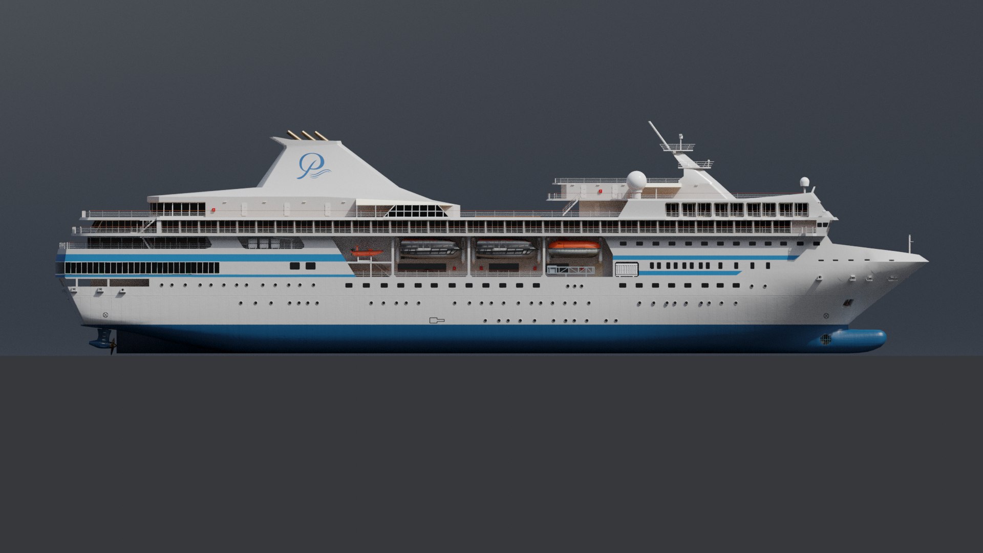 Passenger Cruise Ship Model - TurboSquid 2284760
