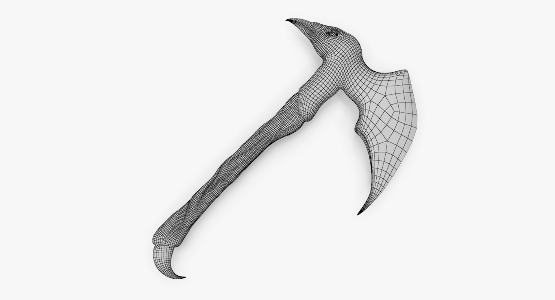 3D Model Medieval Crow Axe - TurboSquid 1262727