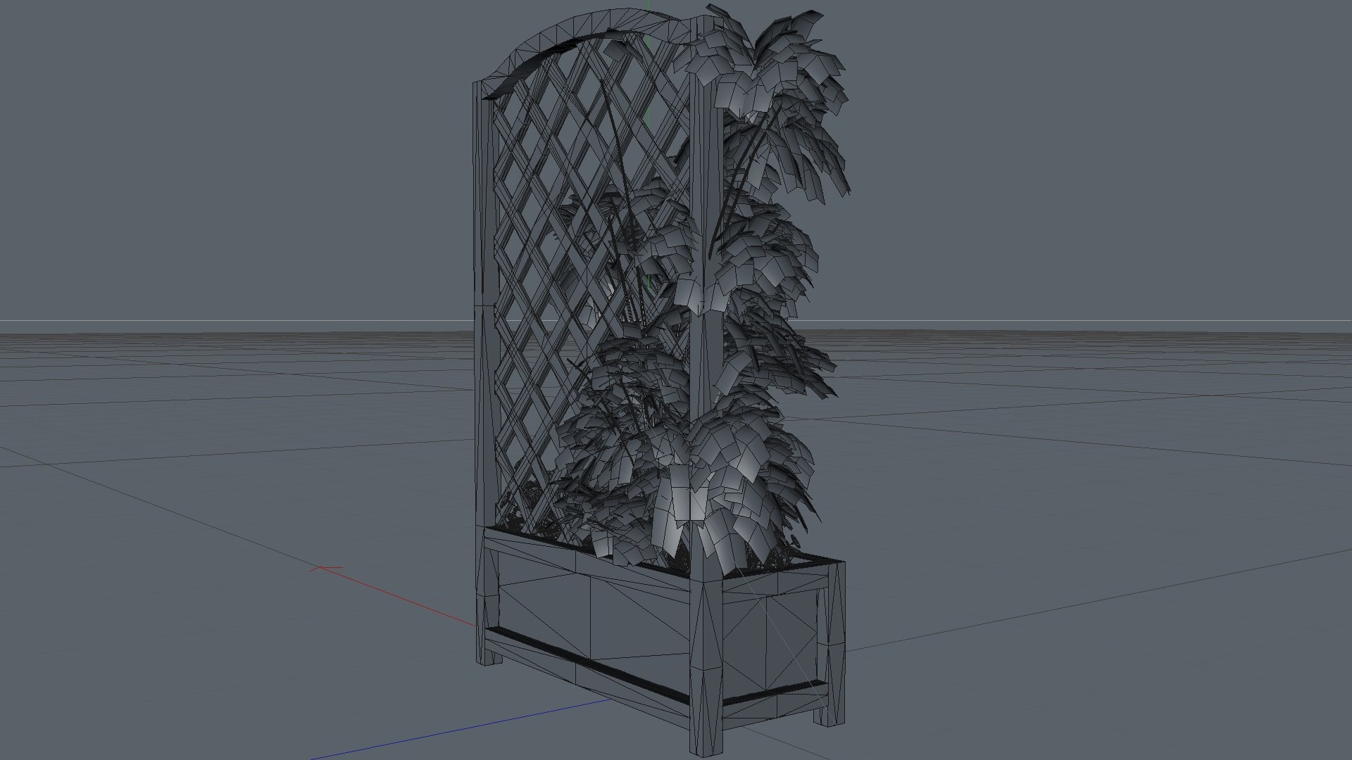 3D Lattice Wooden Garden Planter - TurboSquid 2063338