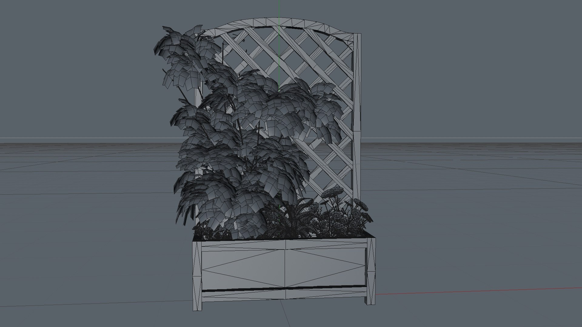 3D Lattice Wooden Garden Planter - TurboSquid 2063338