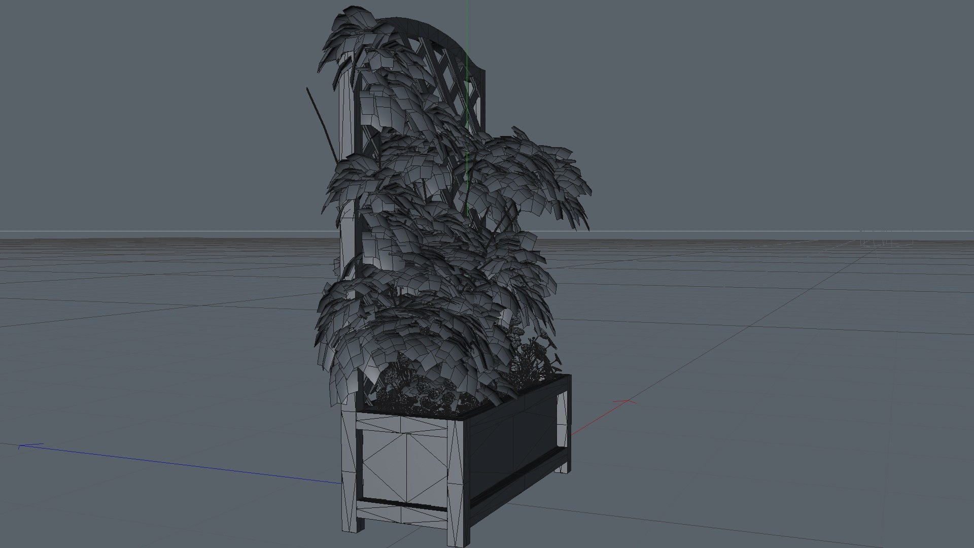 3D Lattice Wooden Garden Planter - TurboSquid 2063338