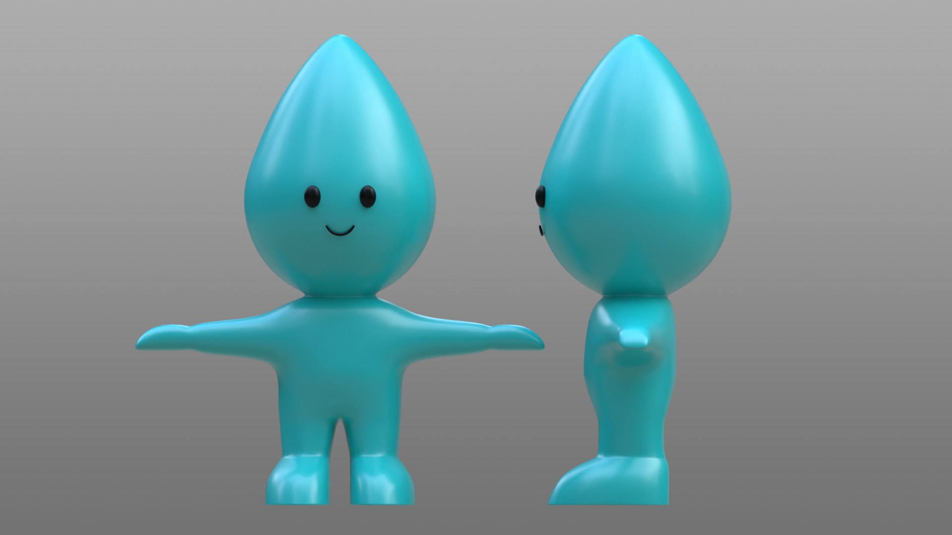 Water Drop Char Rigged Low Poly 3D Model - TurboSquid 2229985