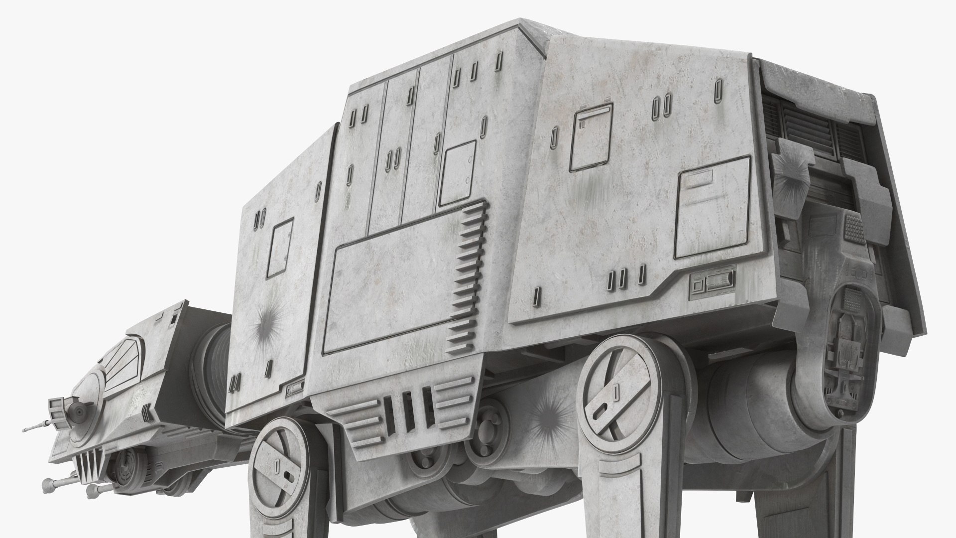 3D Grunge AT-AT Star Wars Model - TurboSquid 2108572
