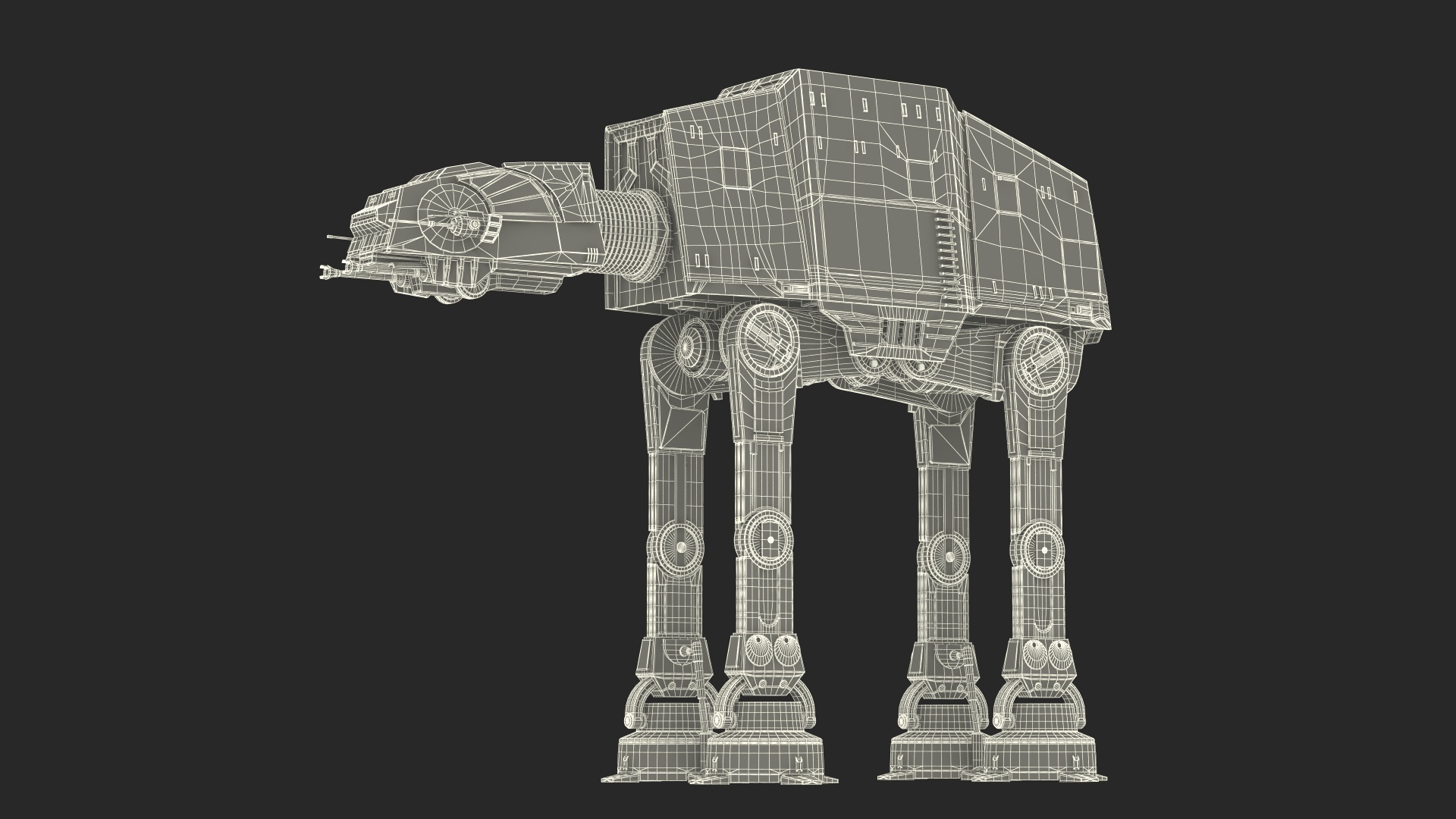 3D Grunge AT-AT Star Wars Model - TurboSquid 2108572
