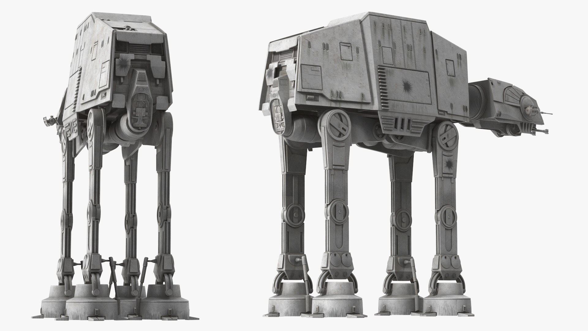 3D Grunge AT-AT Star Wars model - TurboSquid 2108572
