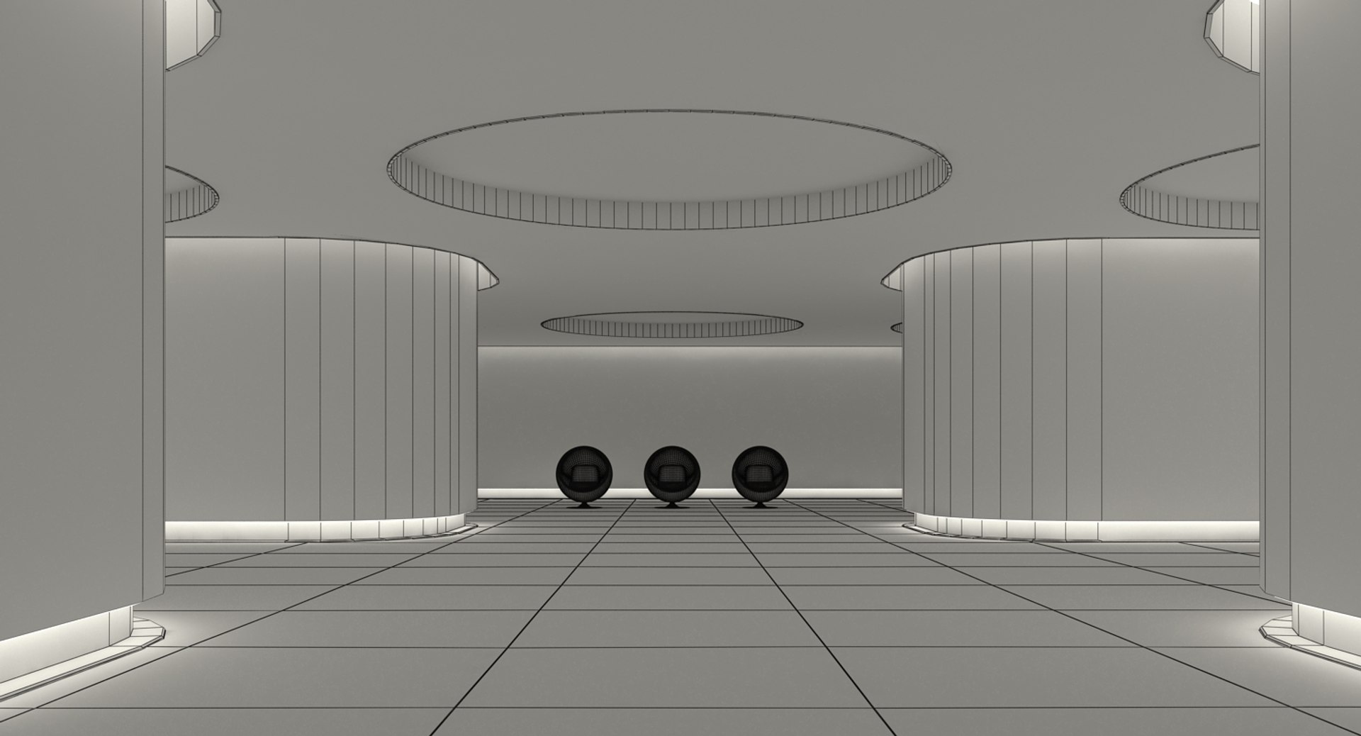 Hallway Realistic 3d Model