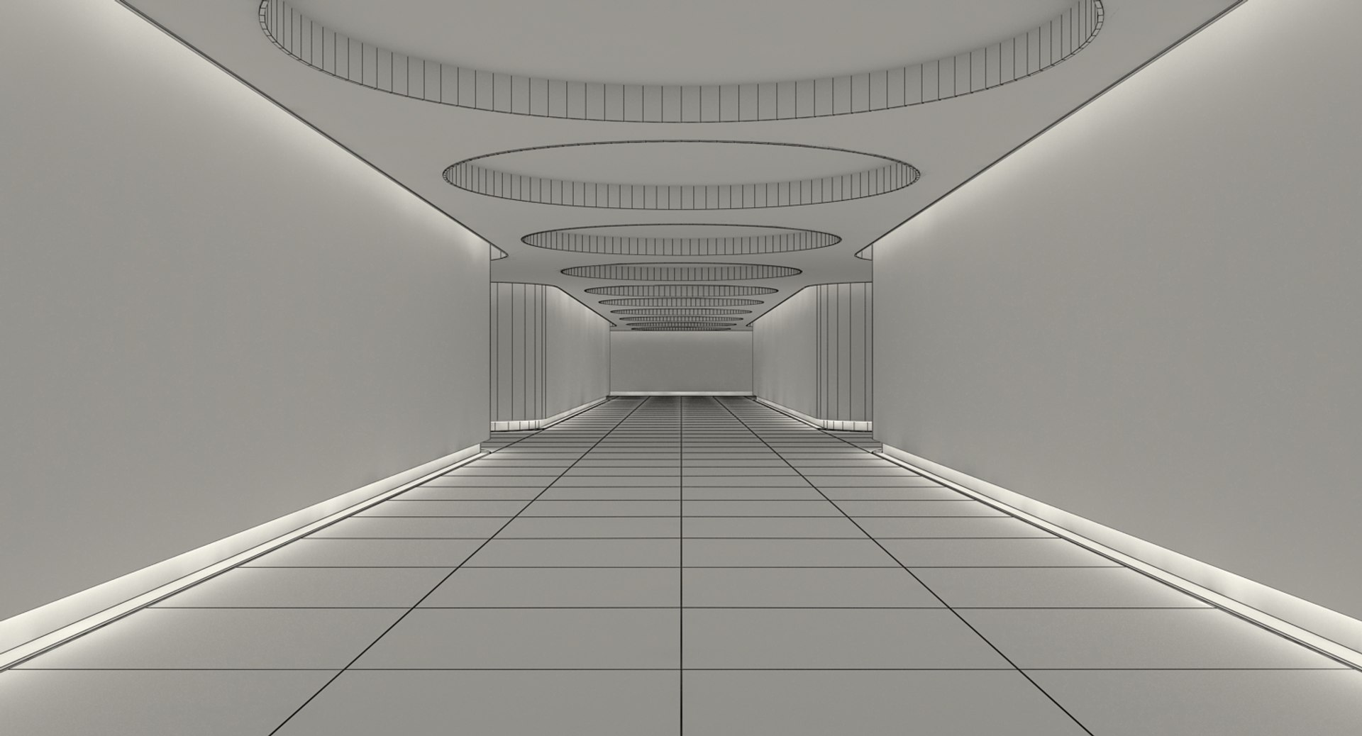 Hallway Realistic 3d Model