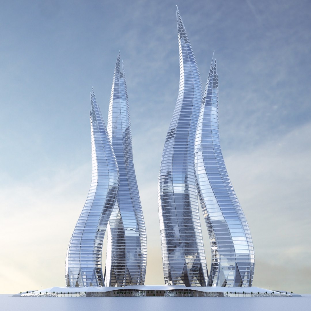 3d Model Of Dubai Towers - Bay