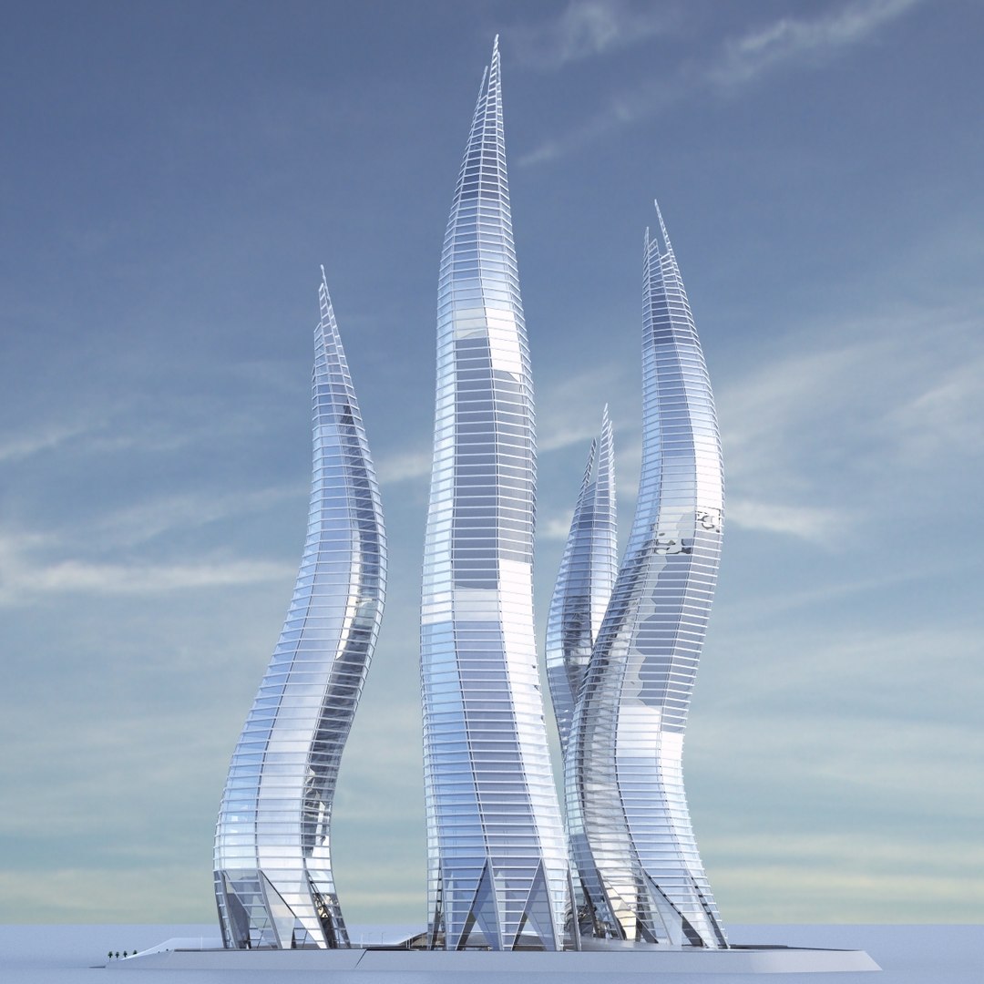 3d Model Of Dubai Towers - Bay