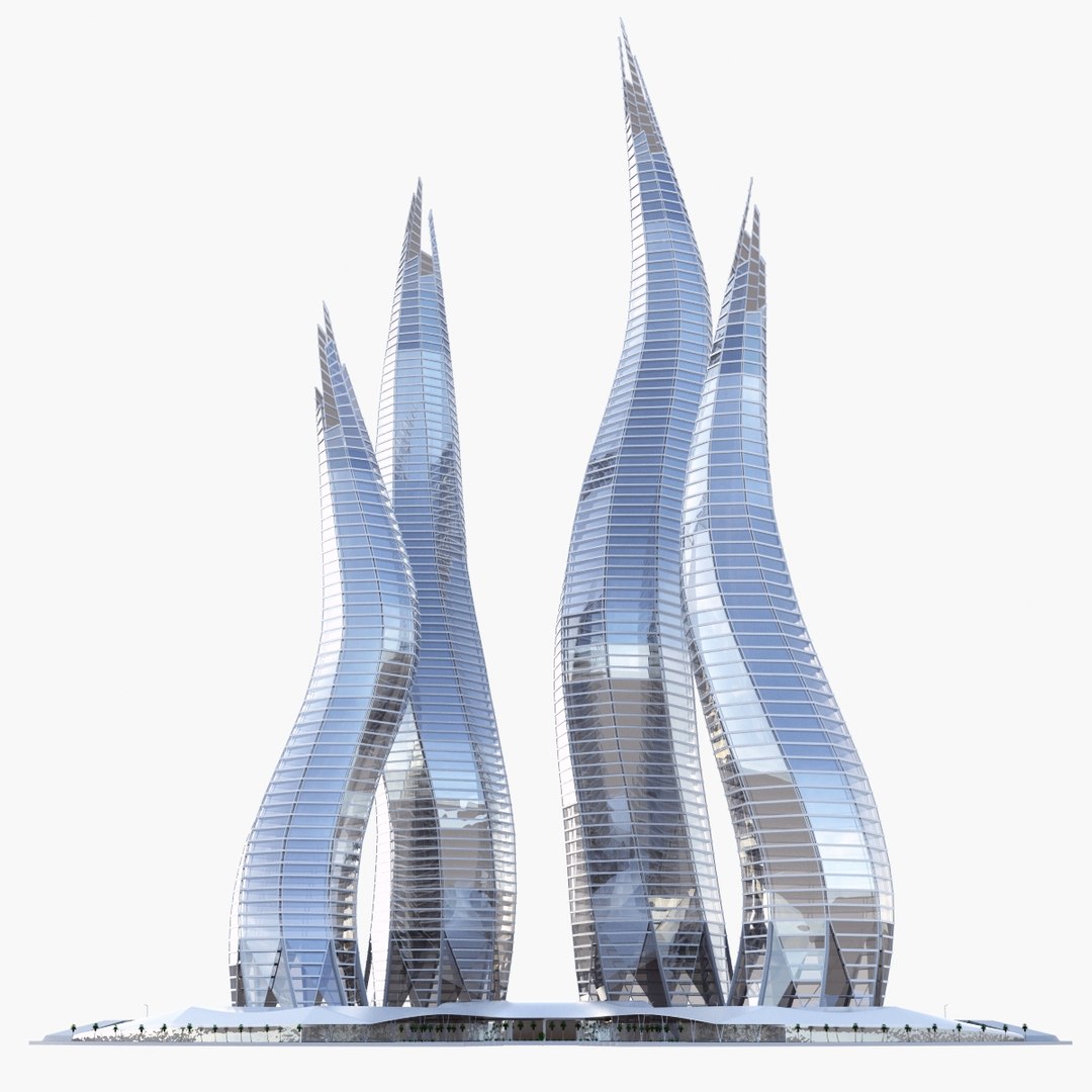 3d Model Of Dubai Towers - Bay