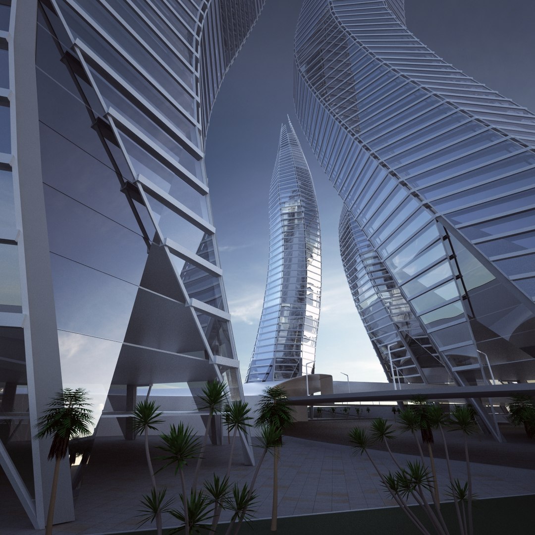 3d Model Of Dubai Towers - Bay