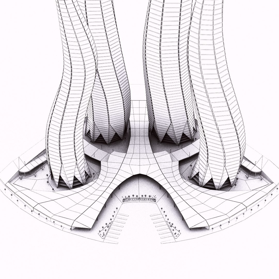 3d Model Of Dubai Towers - Bay