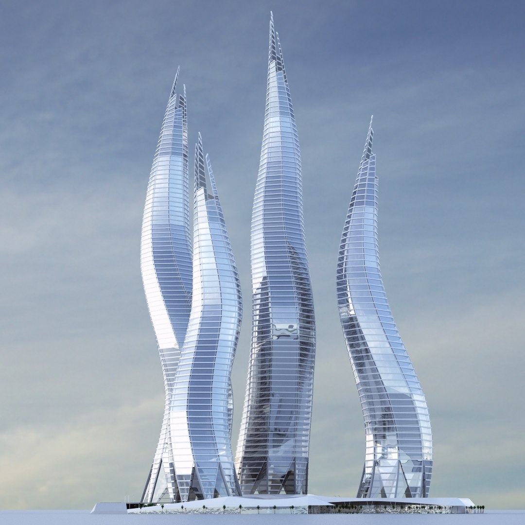 3d Model Of Dubai Towers - Bay