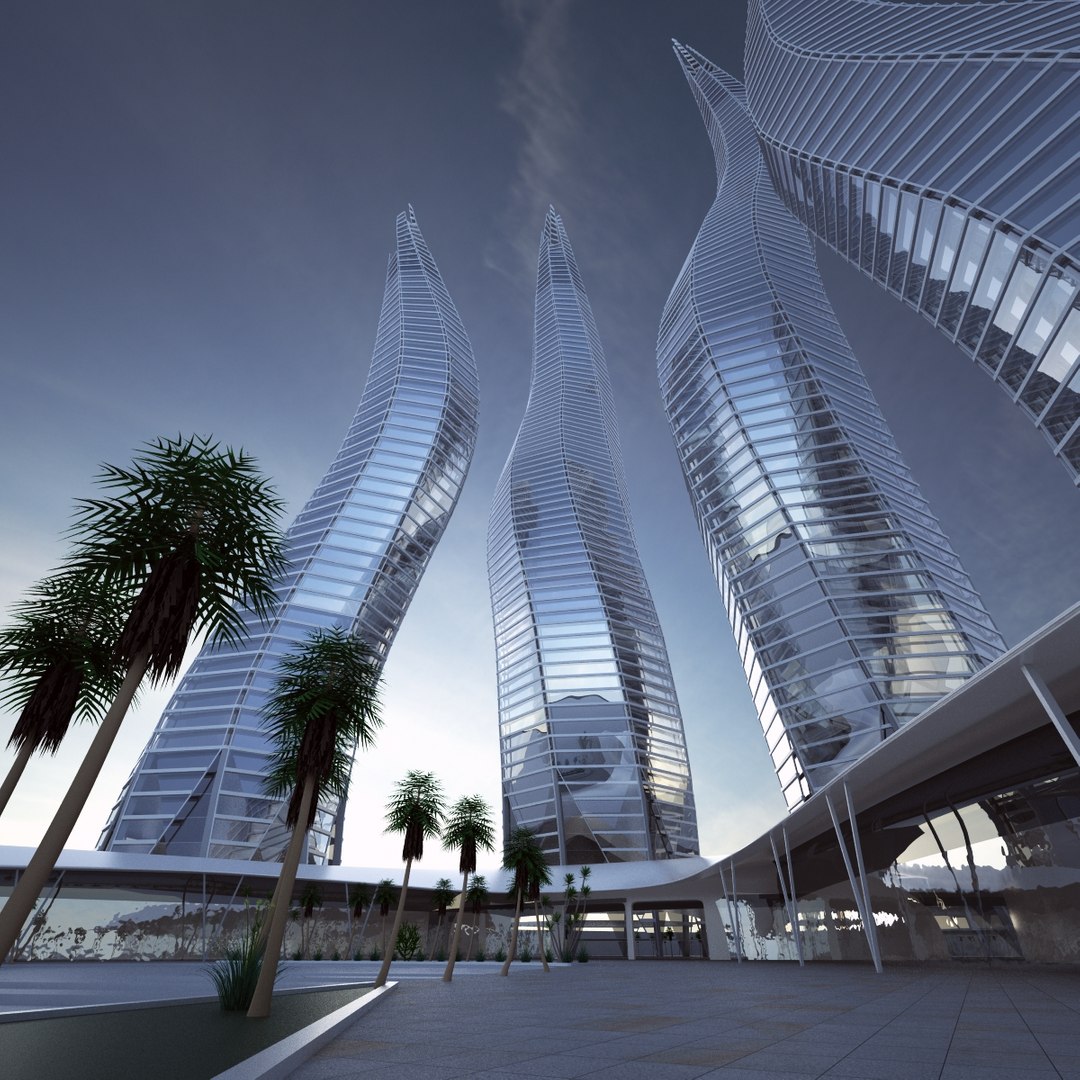 3d Model Of Dubai Towers - Bay