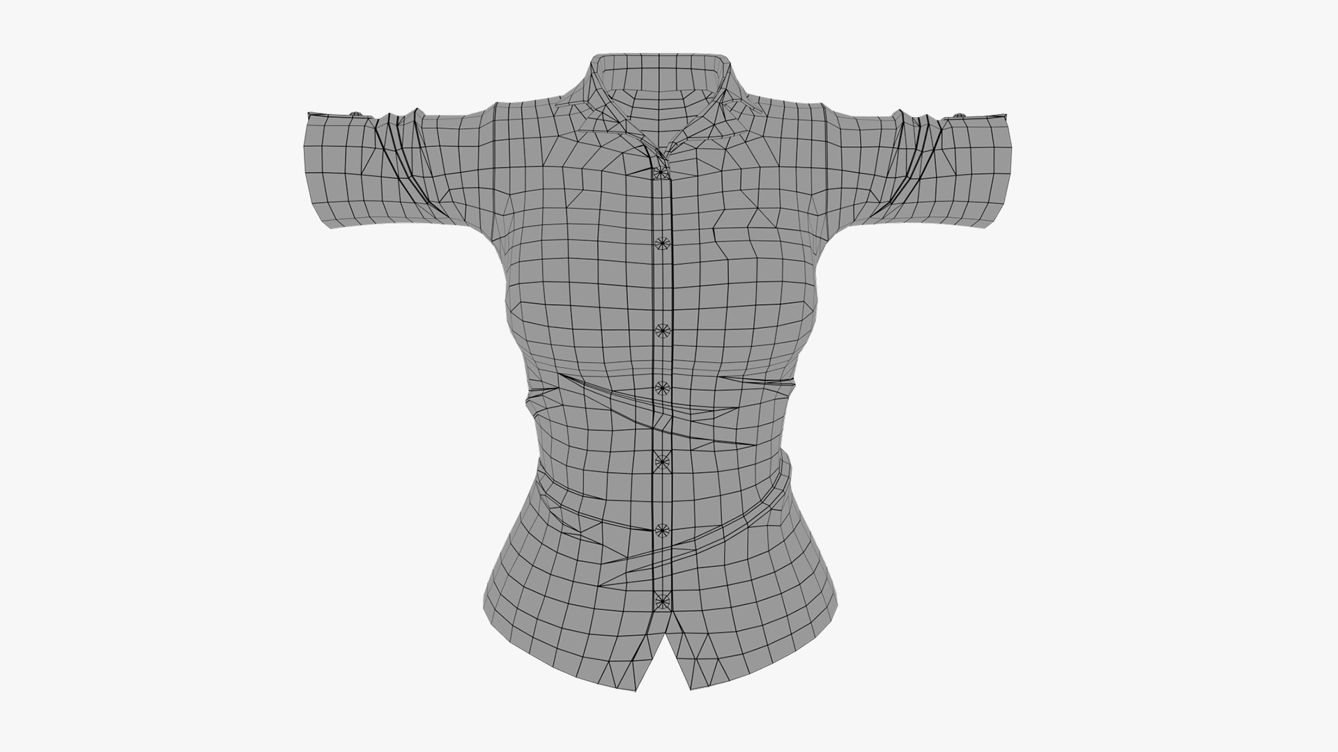 Formal Dress Shirt Uniform Base Mesh 3D Model - TurboSquid 2153697