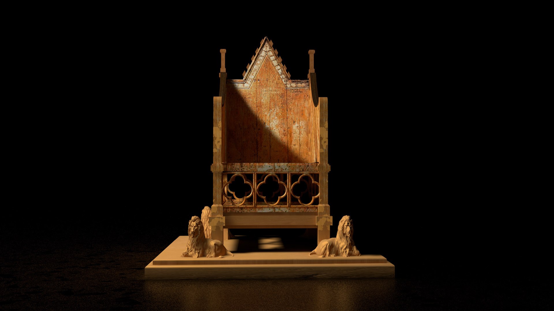 3D Model Britain Coronation Chair - TurboSquid 2058219