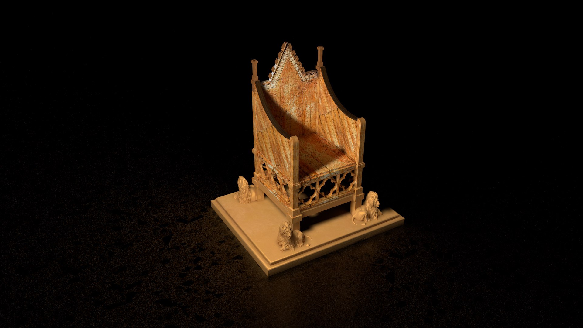 3D Model Britain Coronation Chair - TurboSquid 2058219