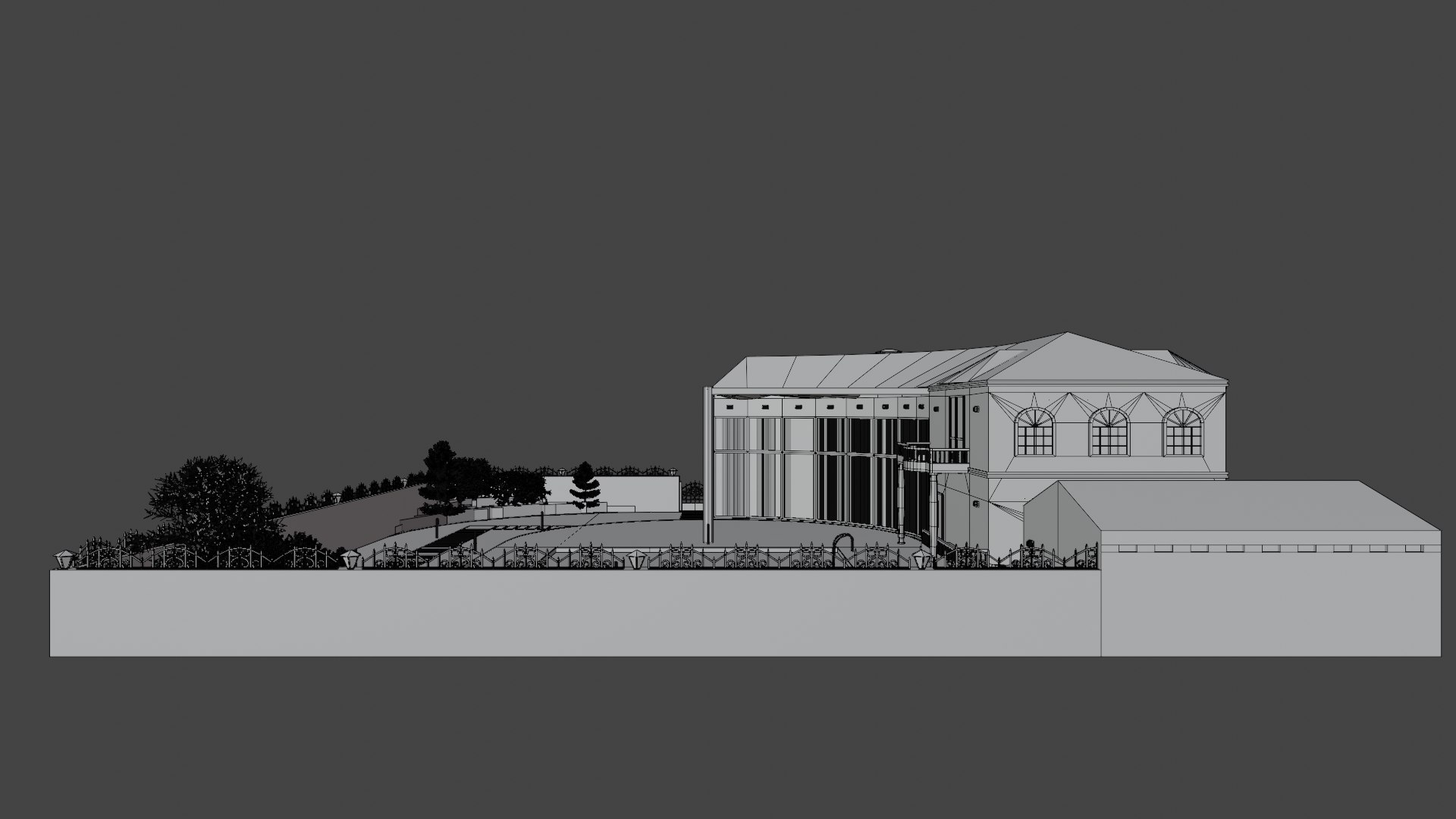 3D Big House Model - TurboSquid 2380367