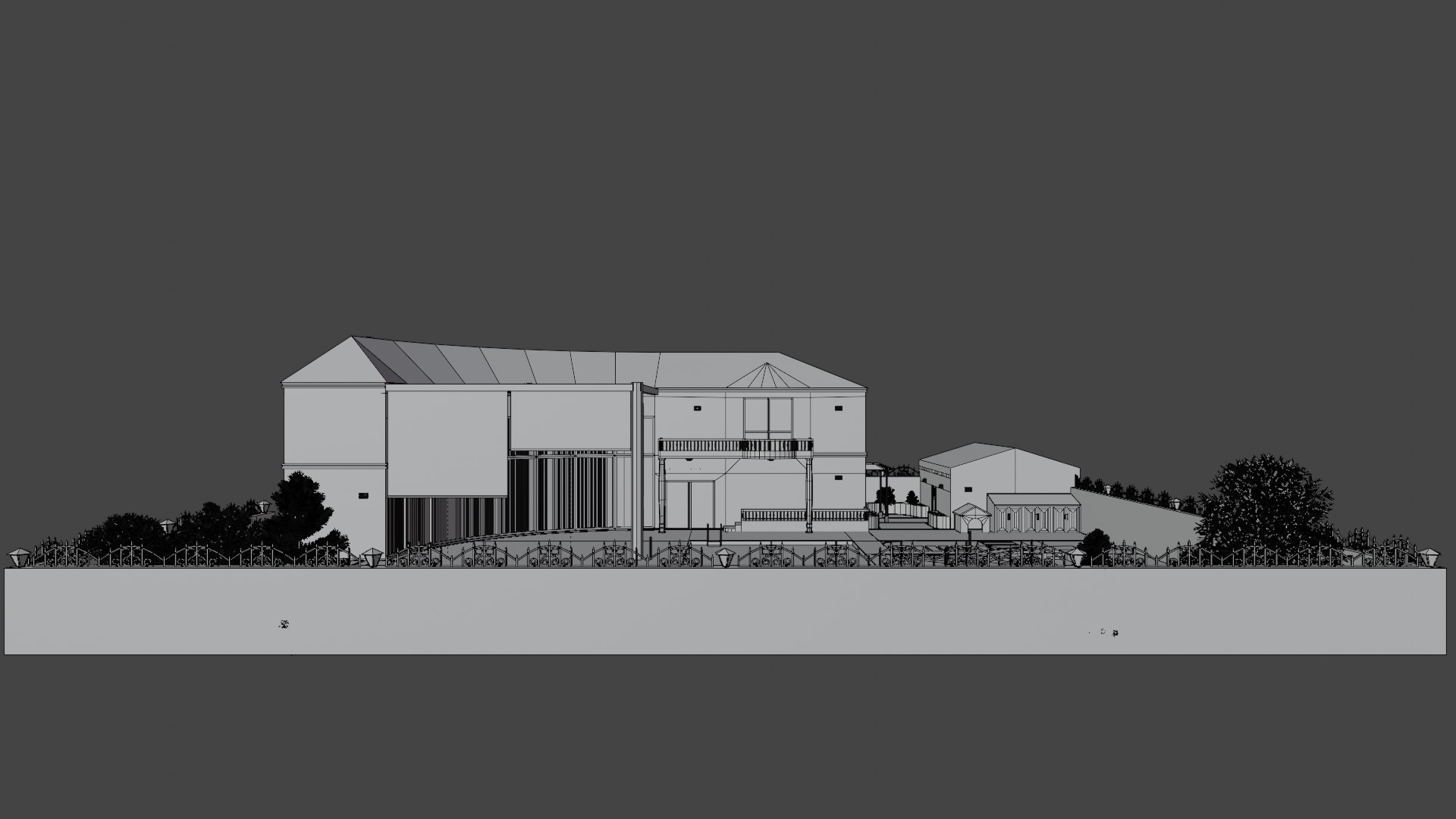 3D Big House Model - TurboSquid 2380367