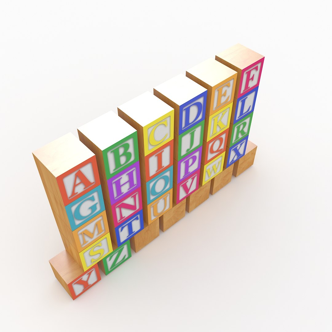 3D alphabet block - TurboSquid 1527955