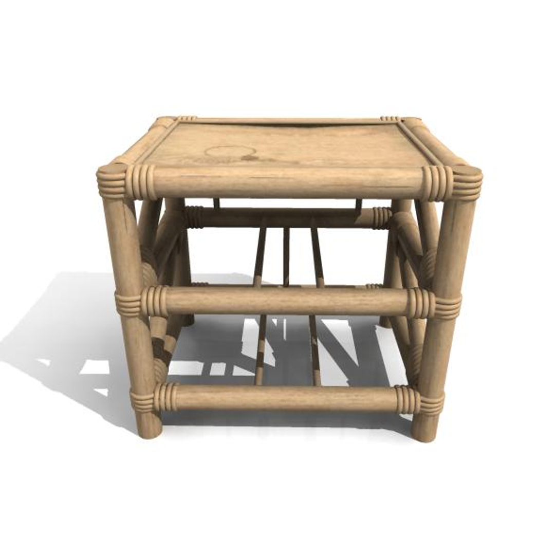 Small Wooden Table 3d Model
