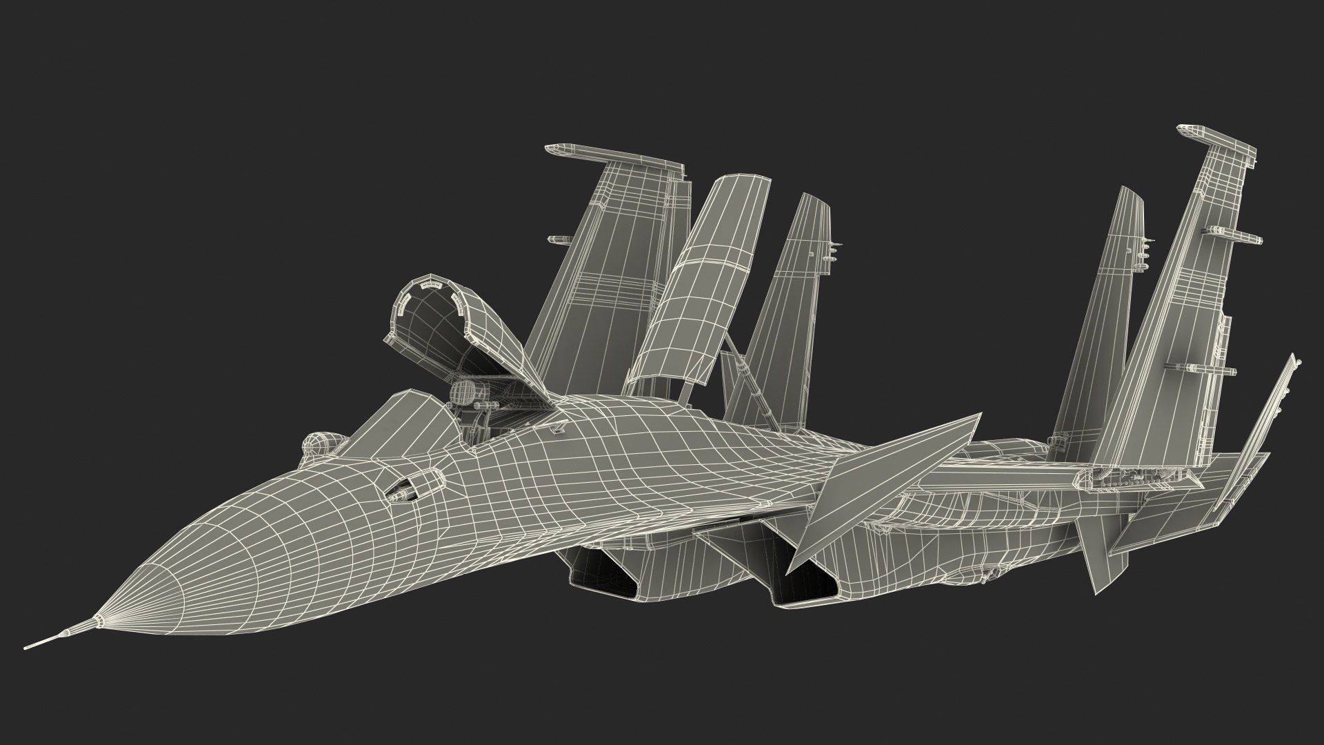 3D FlankerD Sukhoi Su-33 Multirole Fighter Rigged model - TurboSquid ...