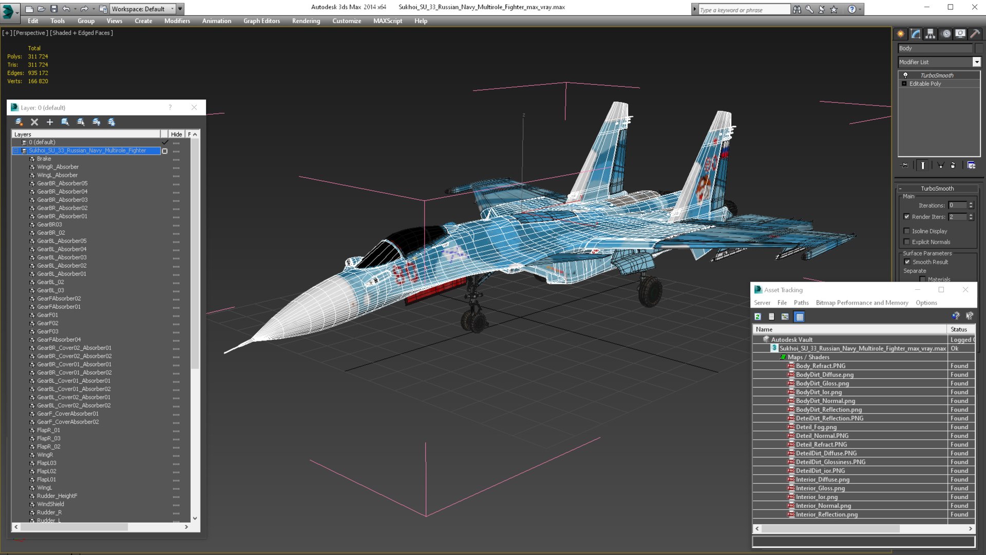 3D FlankerD Sukhoi Su-33 Multirole Fighter Rigged model - TurboSquid ...
