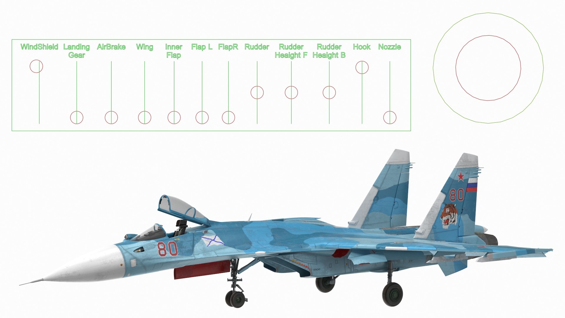 3D FlankerD Sukhoi Su-33 Multirole Fighter Rigged model - TurboSquid ...