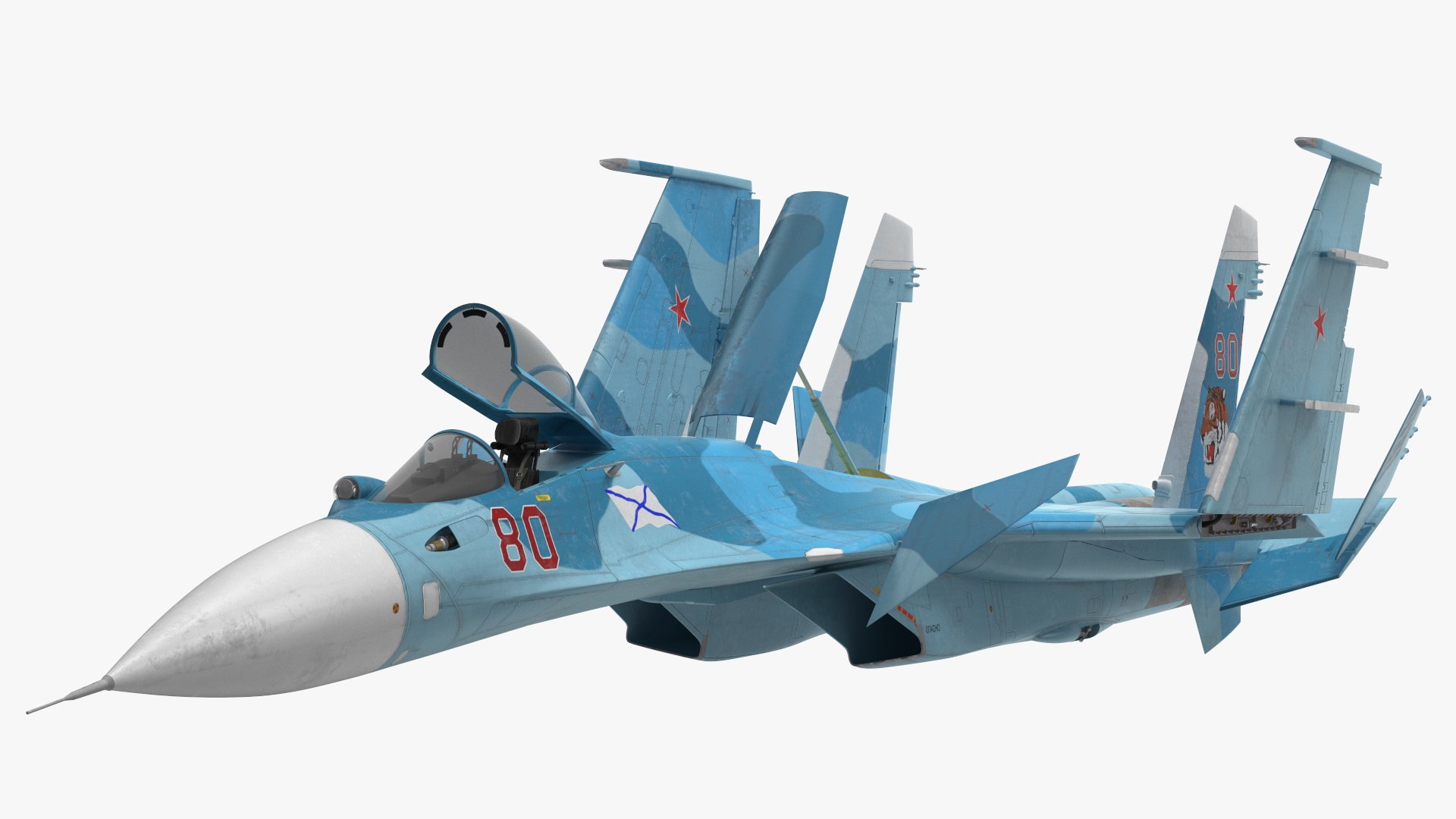 3D FlankerD Sukhoi Su-33 Multirole Fighter Rigged model - TurboSquid ...