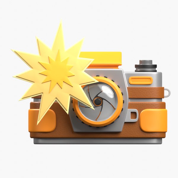 modelo 3d Cámara con flash - TurboSquid 2322333