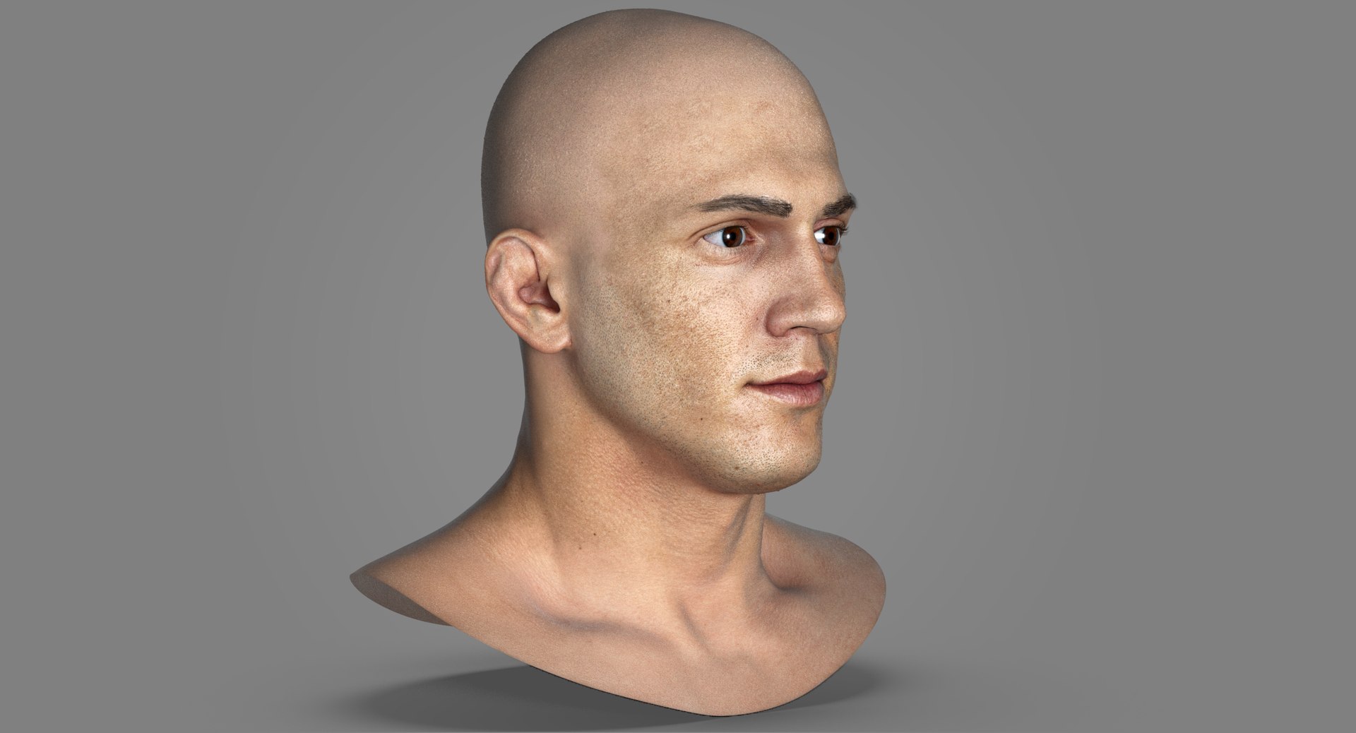 3D Pbr Real Mike Human Head - TurboSquid 1667779