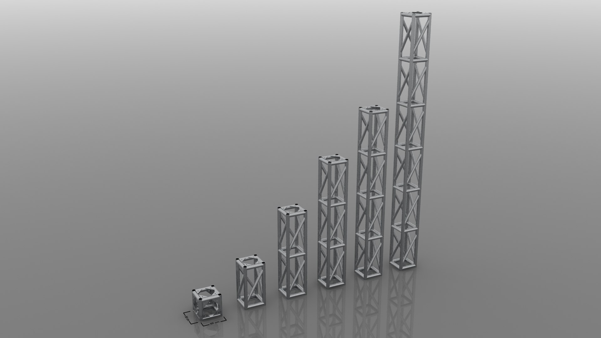 3D Truss System Rigging 50x50 Cm - TurboSquid 1945811