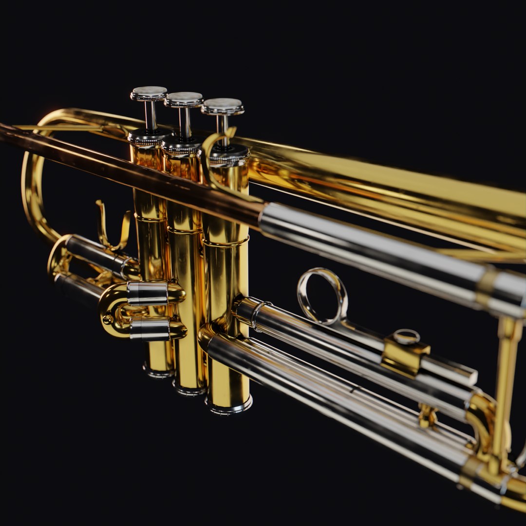 High Quality Trumpet 3D Model - TurboSquid 2387645