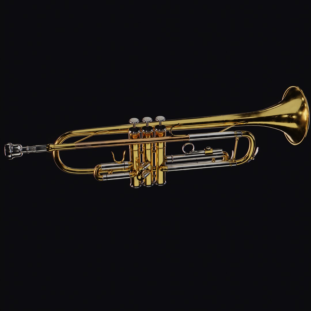High Quality Trumpet 3D Model - TurboSquid 2387645