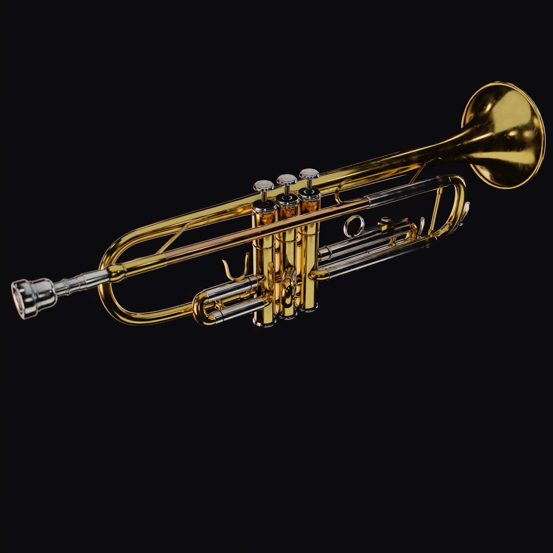 High Quality Trumpet 3D Model - TurboSquid 2387645