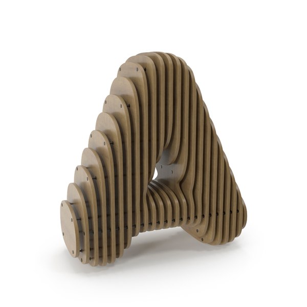 3D Wood symbol A - TurboSquid 1787123