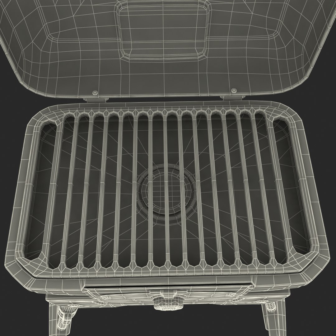 3d portable tabletop gas grill model