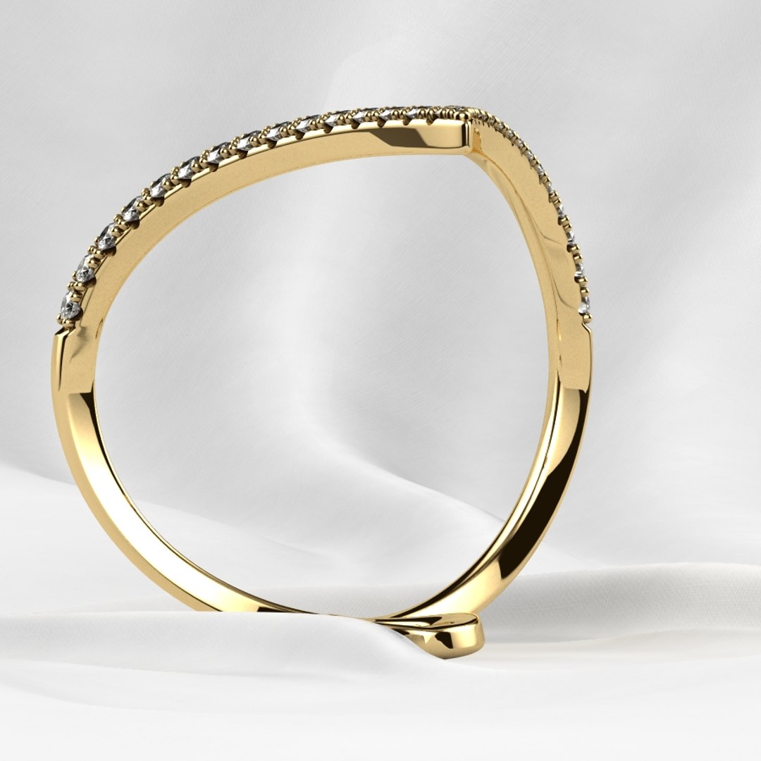 Arrow Shape Gold Ring 3D Model - TurboSquid 2067557