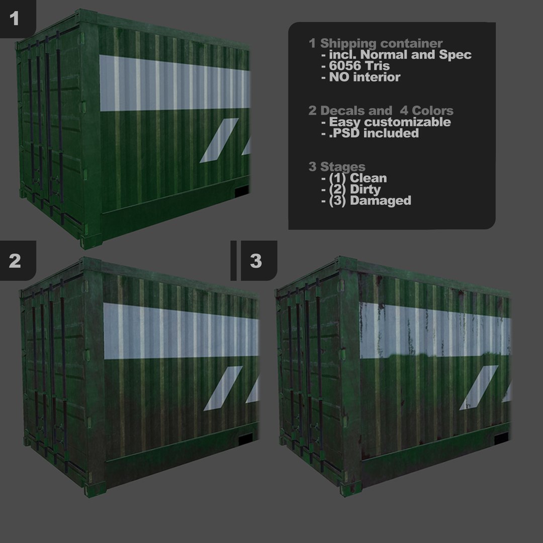 Ready Shipping Container 3d Max