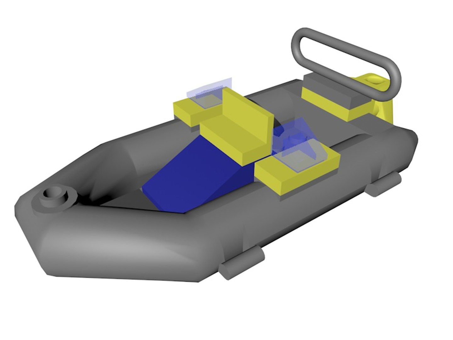 lego city police dinghy 3d model