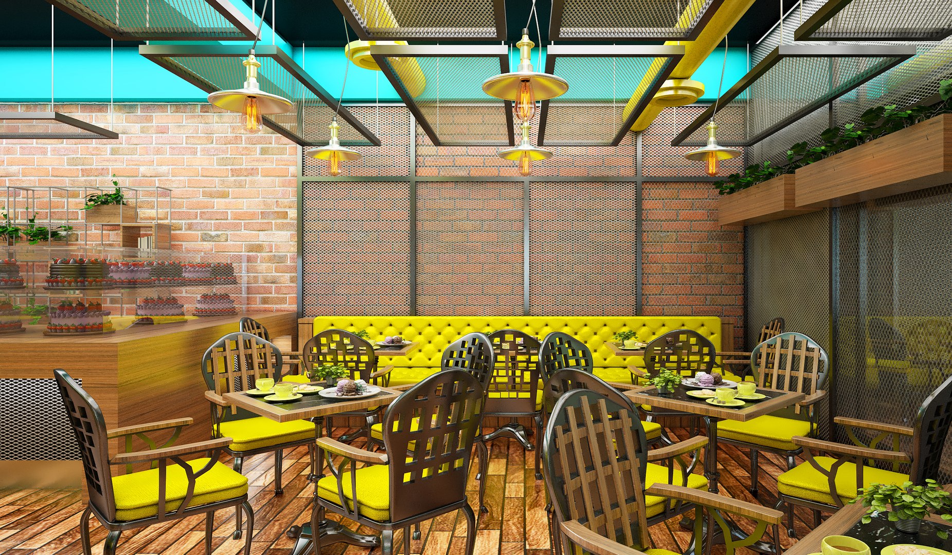 3D Cafe Interior - TurboSquid 1594328