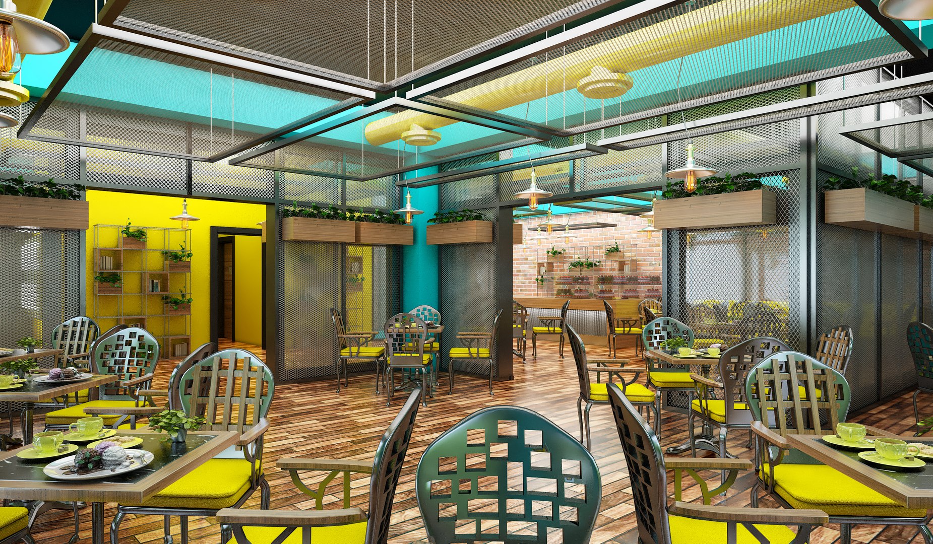 3D Cafe Interior - TurboSquid 1594328