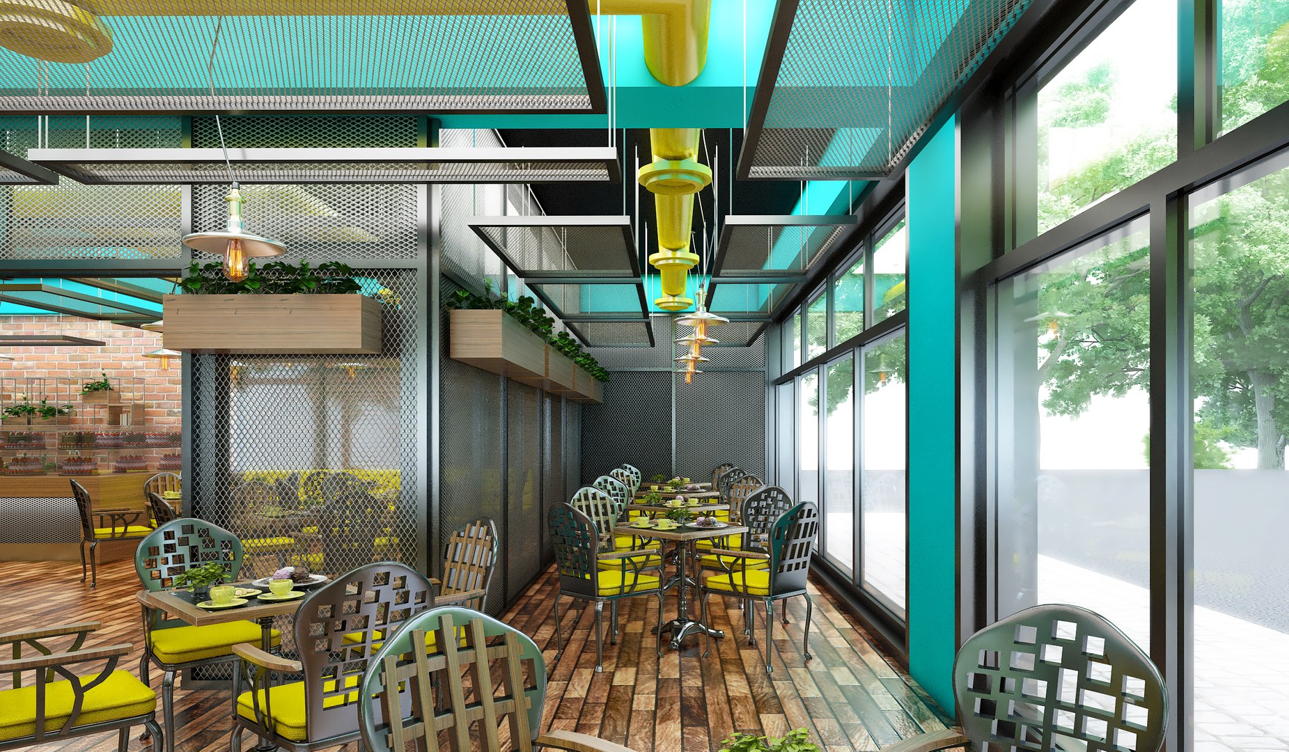 3D Cafe Interior - TurboSquid 1594328