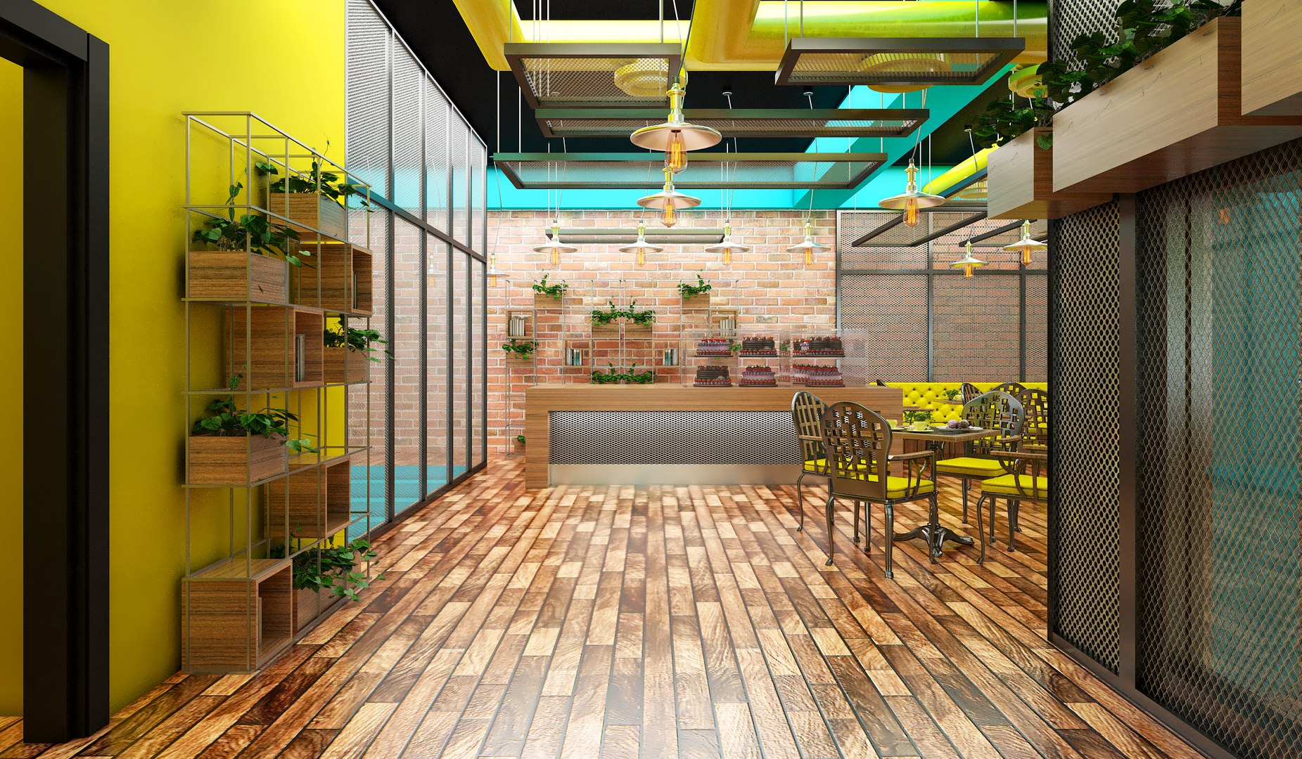 3D Cafe Interior - TurboSquid 1594328