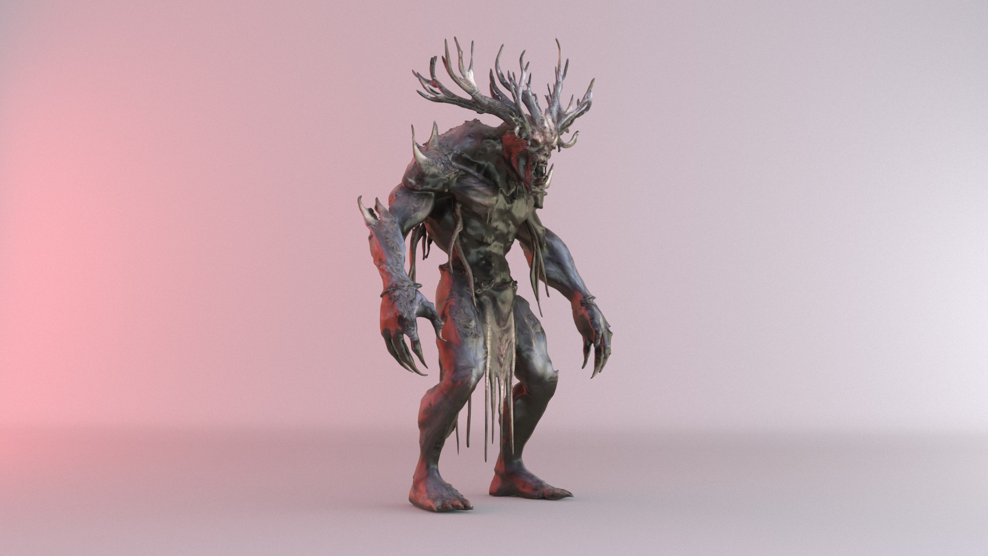 Forest Demon Creature Horror Rigged And Animated 3D Model - TurboSquid ...