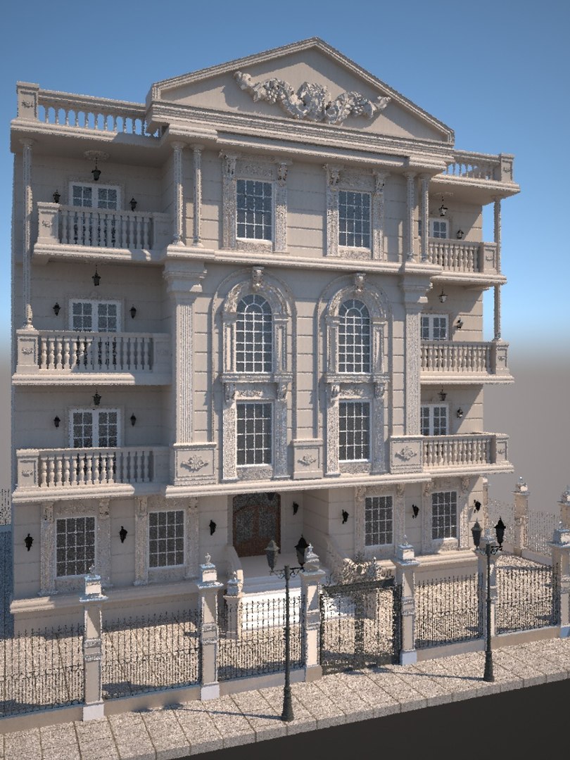 Classical Residential Building 3D Model - TurboSquid 1388838