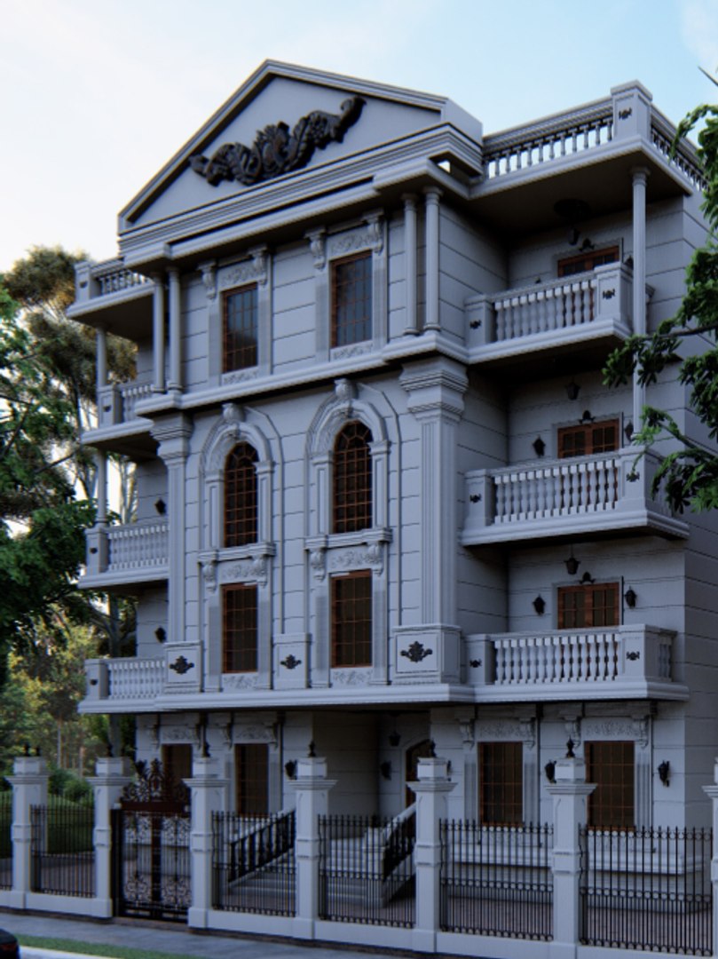 Classical Residential Building 3D Model - TurboSquid 1388838