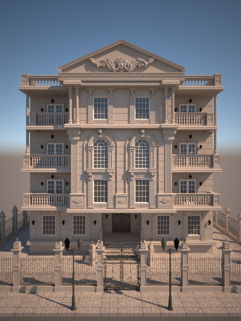Classical Residential Building 3D Model - TurboSquid 1388838